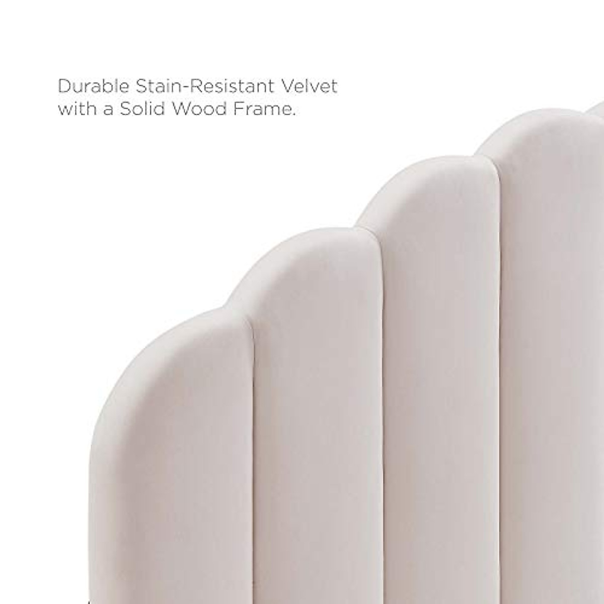 Modway Veronique Channel Tufted Performance Velvet Upholstered Full/Queen Headboard in Pink