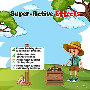 WWJD Worms Food for Worms - Mineral-Rich Worm Food, Boosts Composting Efficiency, Promotes Healthy Worms - Nutrient Blend Earthworm Chow for Nightcrawlers & Red Wigglers, 3 Pound