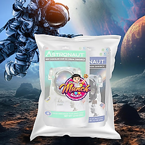 Astronaut Foods Freeze-Dried Ice Cream Sandwich, NASA Space Ice Cream, Variety Pack with Mint Chocolate Chip and Cookies and Cream, Nostalgia, Wafers, 6 Count
