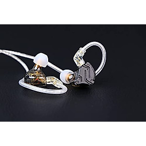 Linsoul KZ ZS10 PRO X Upgraded 1DD+4BA Hybrid Driver HiFi in Ear Earphones IEM with Alloy Faceplace Detachable Silver-Plated Recessed 0.75mm 2Pin Cable for Audiophile Musician DJ Stage (Without Mic)