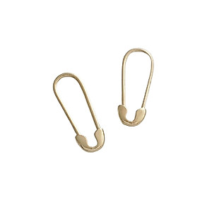 HONEYCAT Mini Safety Pin Hoops in Gold, Rose Gold, or Silver | Minimalist, Delicate Jewelry Gold