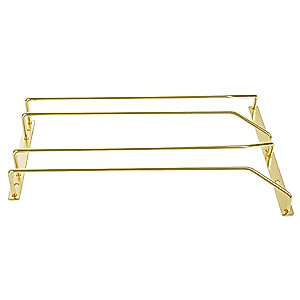 Dianoo 35.5cm Gold Wine Glass Rack, Under Cabinet Wine Glass Holder, Stemware Rack, Hanging Stemware Holder For Kitchen Bar, 2 Rows