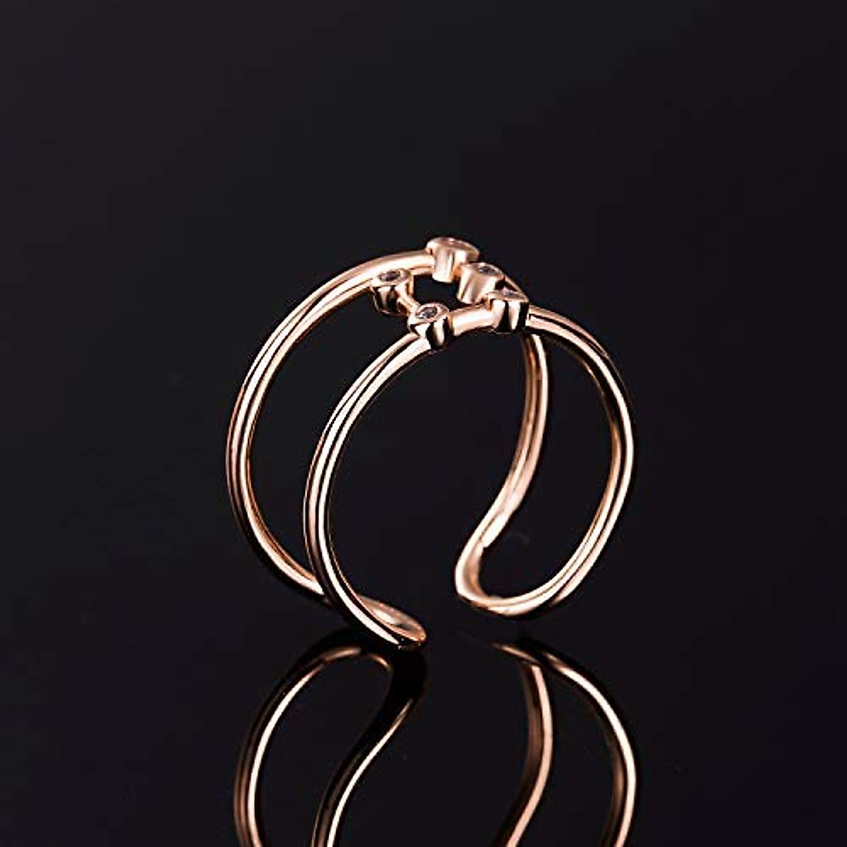 VIKI LYNN Taurus Zodiac Constellation Ring Sterling Silver Adjustable Horoscope for Women