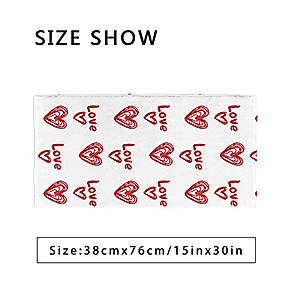 My Little Nest Hand Towels for Bathroom Romantic Sketch Heart Red Love Absorbent Small Bath Towel Soft Kitchen Towels Fingertip Towel for Guest and Bar 30 x 15 inch