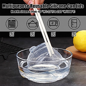 6 Pack Silicone Stretch Lids, Same Size Thicker Reusable Durable Silicone Container Cover for can Bowl, Covers, Cup, Expandable Silicone Lids for Food Storage Dishwasher and Freezer Safe, 3.75IN/9.5CM