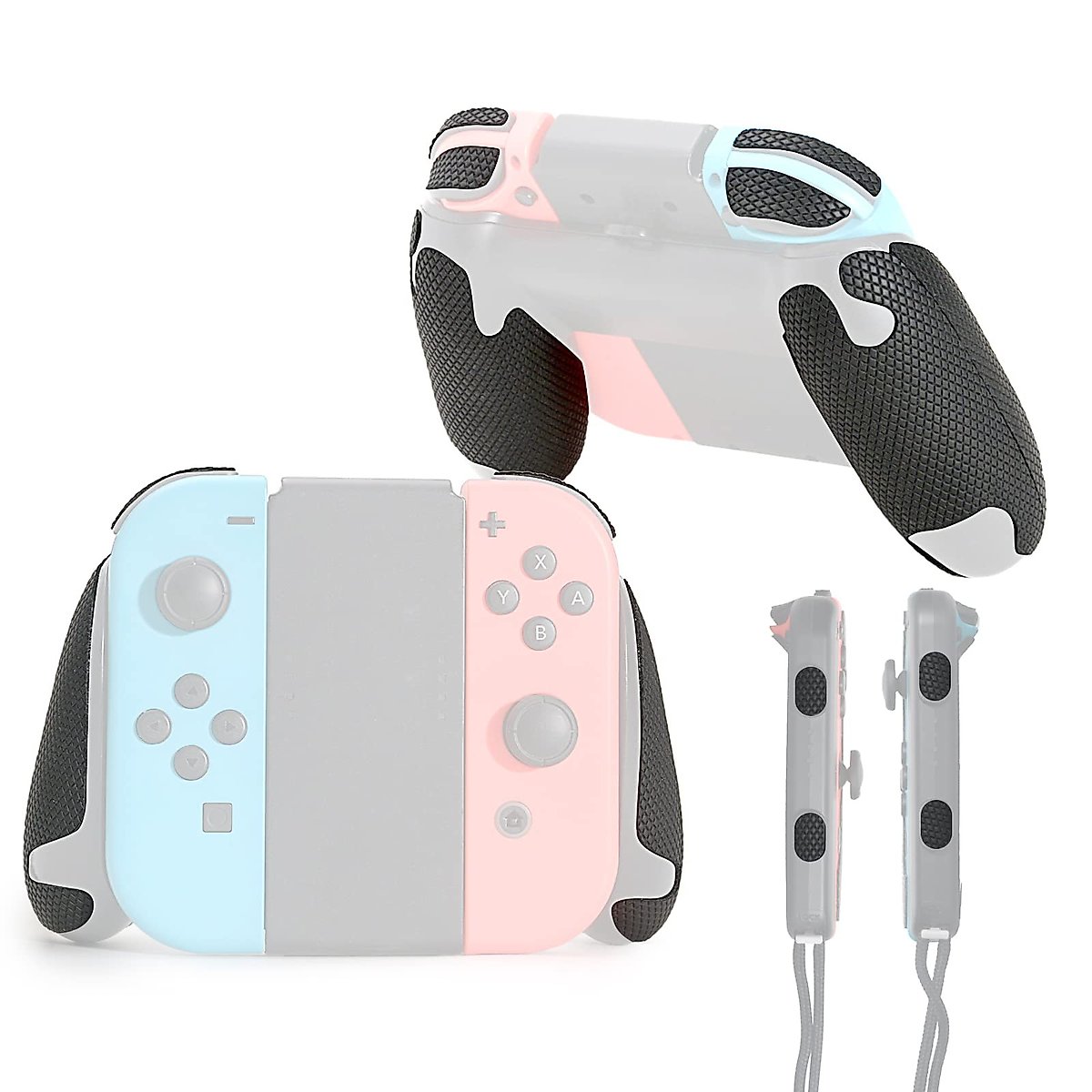 HOTLINEGAMES 2.0 Plus Controller Grip Compatible With Nintendo Switch Joy-Con Grips Tape, Anti-Slip, Sweat-Absorbent, Easy to Apply (Handle Grips+Buttons+Triggers (12PCS))