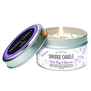 Soul Sticks Smudge Candle for Cleansing House, Meditation, Chakra Healing, Aromatherapy (White Sage & Lavender)