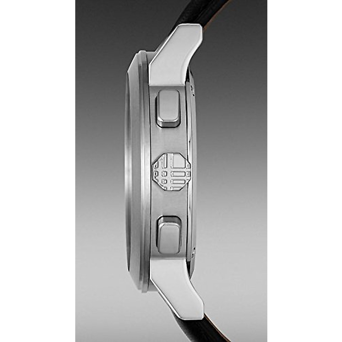 SALE! Authentic Burberry LUXURY Chronograph Watch Men Unisex The City Black Leather Silver Date Dial BU9355