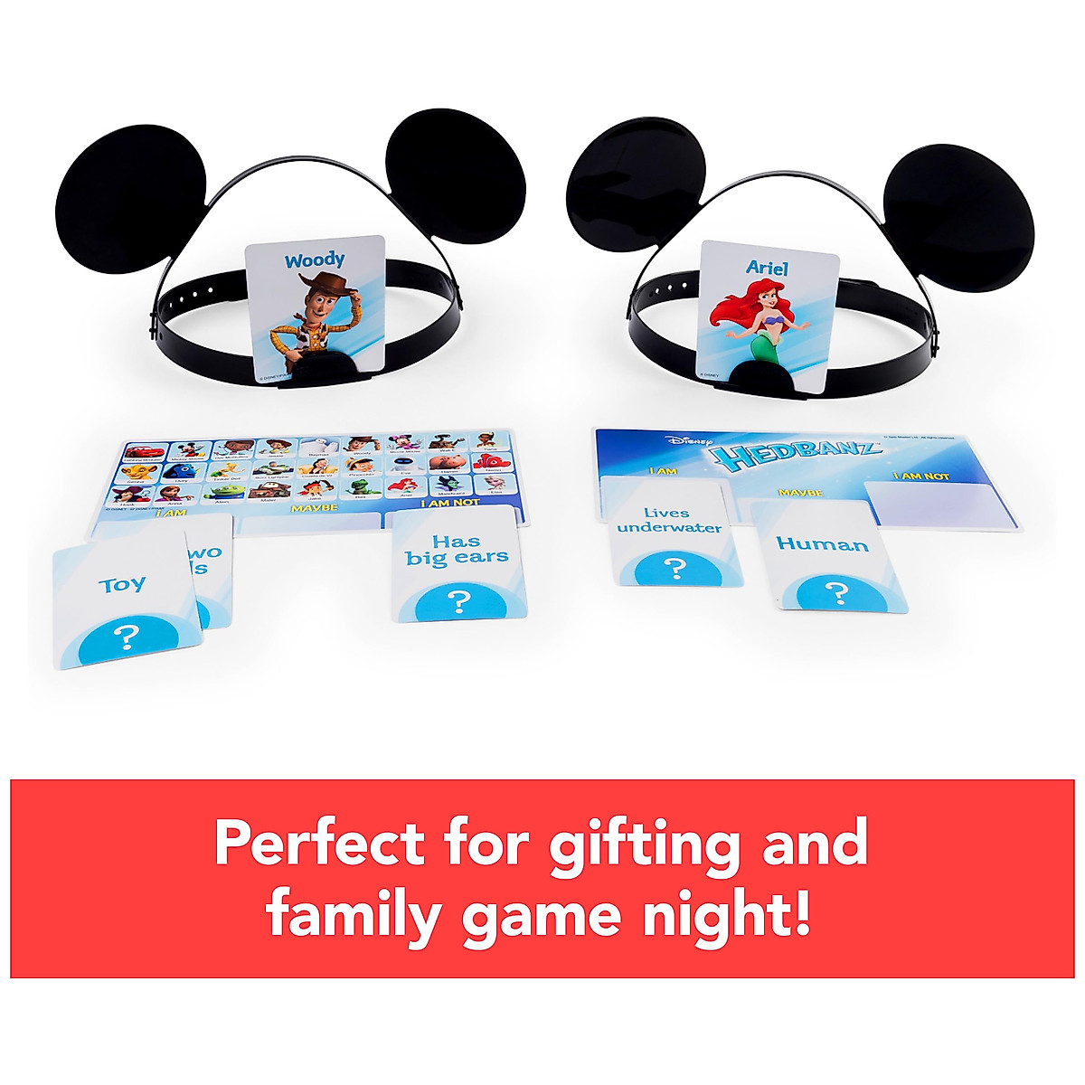 HedBanz Disney, Guessing Game Featuring Disney Characters, for Kids & Adults, Ages 7 & Up (Edition May Vary)
