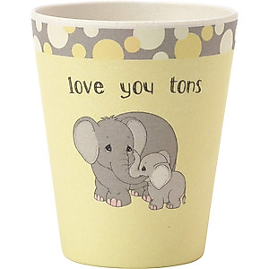 Precious Moments Love You Tons Elephant Bamboo Toddler Mealtime Feeding and Dinnerware Set of 5, 182418
