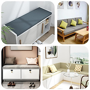 Custom Bench Thickened Foam Cushion, Indoor Outdoor Bench Personalized Cushion, Bench Seat Size Bay Window Indoor, Outdoor Furniture Non-Slip Bottom Garden Kitchen Cushions Personalized with Bottom