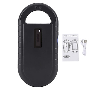 Universal Compatibility Pet Microchip Scanner, Handheld Type Pet ID Scanner 134.2KHZ RFID Chip Reader for ISO11784 / 5 FDX‑B ID64 Portble USB Rechargeable