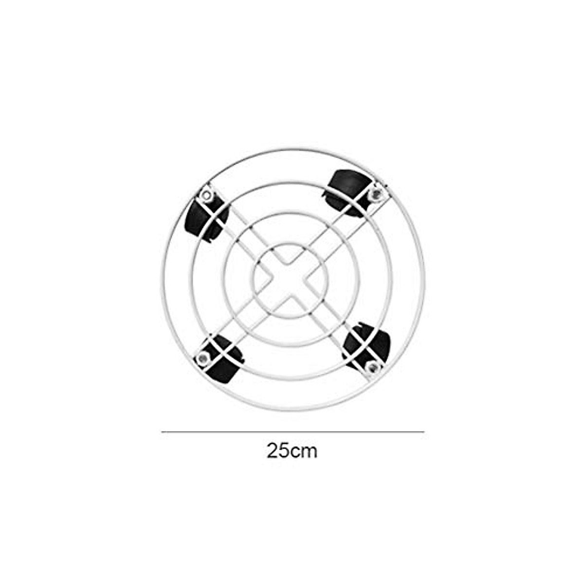 Newooh Metal Plant Caddy Heavy Duty Iron Potted Plant Stand with Wheels Round Flower Pot Rack on Rollers Dolly Holder Wheels Indoor Outdoor Planter Trolley Casters Rolling Tray Coaster 4 Wheels