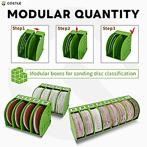 5 Inch Professional Sanding Discs Tool Storage Boxes Set - Efficient Organization, Offset Snap-On Connection, Grit Classification, Space-Saving Design, Versatile Application - 8 boxes