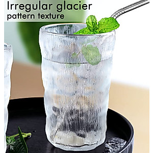 INFTYLE [Gift Set] Drinking Glasses Set of 6 Highball Glass Cups 12oz Premium Quality Glassware Set for Water, Juice, Cocktails, Wine, Beer, and Whiskey Dishwasher Safe