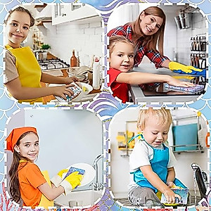 4 Pcs Mermaid Summer Hand Towels Gnome Kitchen Towels Housewarming Towels Set 16 x 24 Inch Absorbent Drying Dish Cloths Tea Towel Housewarming Gifts Decorations for Home Bathroom Drying Dishes