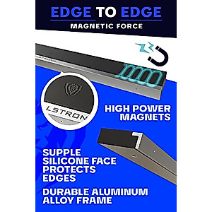 Dalstrong Magnetic Knife Holder Wall - Scratch-Resistant Silicone - Stainless Steel Details - Matte Black - Knife Magnetic Strip - 18" x 2" - Powerful Magnet Kitchen Bar - Easy Mount - Safe Display