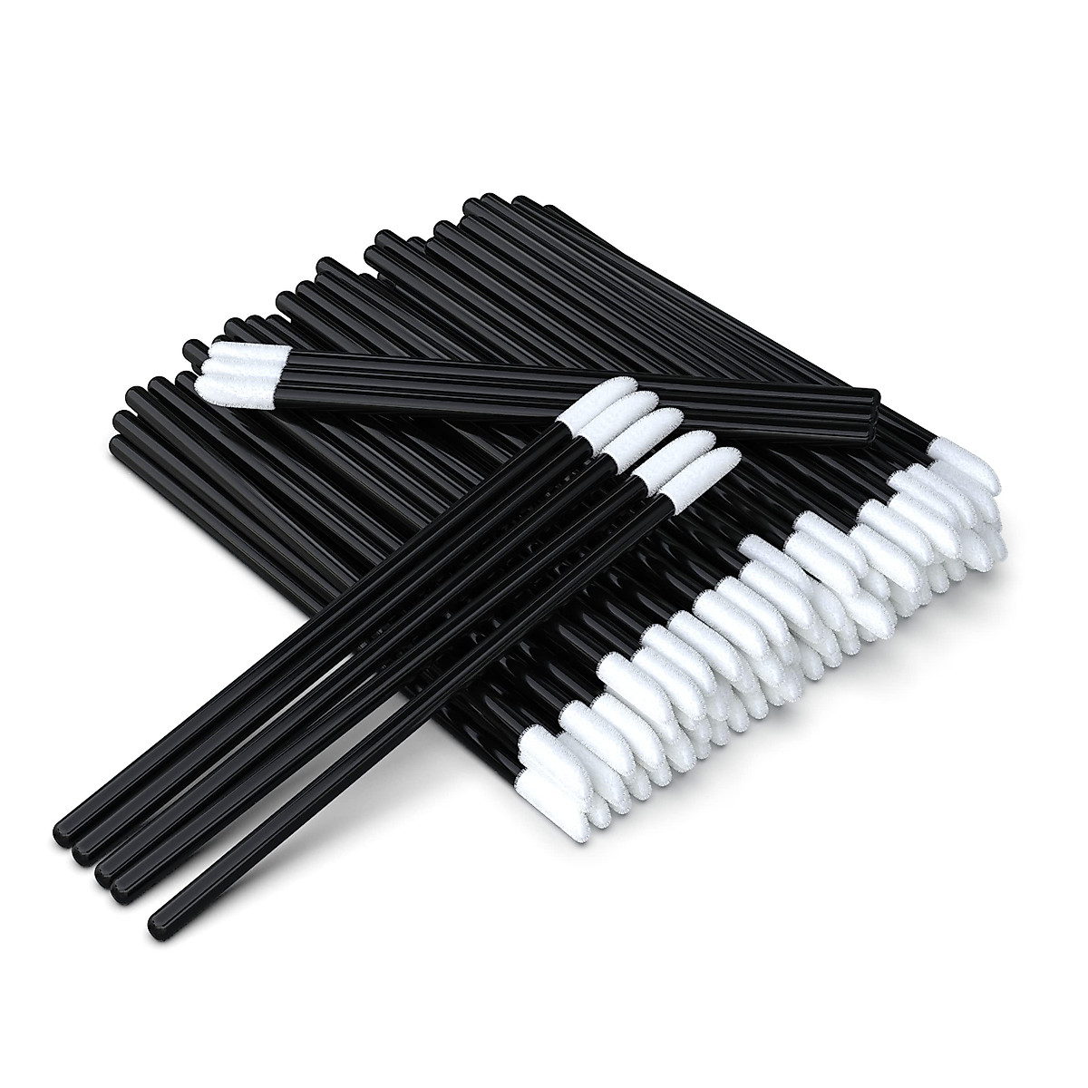 Stelone 100 Disposable Lip Brushes, Lipstick & Lip Gloss Applicators Lint Free Lip Wands for Makeup