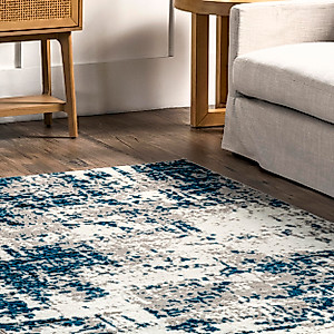 nuLOOM Indira Abstract Modern Area Rug, 9x12, Blue