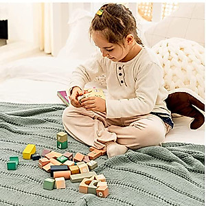 RECYCO Cable Knit Sage Green Throw Blanket for Couch, Super Soft Warm Cozy Decorative Knitted Throw Blanket 2.3LB for Bed, Sofa, Chair 50"x60"