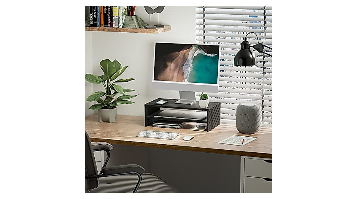 FITUEYES Monitor Stand - Ergonomic Dual Tier Riser