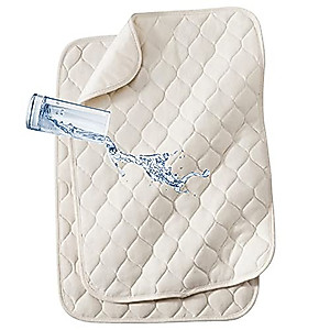 American Baby Company 2 Pack Waterproof Quilted Lap and Burp Pad Cover made with Organic Cotton Top Layer, 21" x 14"