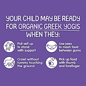 Happy Baby Organics Baby Snacks, Greek Yogis, Freeze Dried Yogurt &Veggie Fruit Snacks, Gluten Free Snack for Babies 9+ Months, Blueberry & Purple Carrot, 1 Ounce
