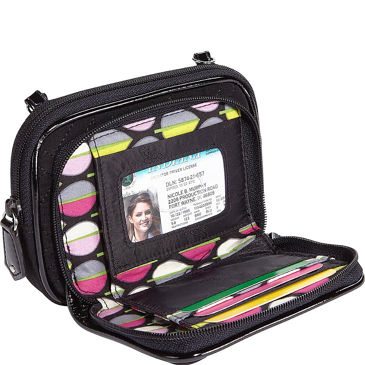 Vera Bradley On the Square Wristlet (Deep Pink)