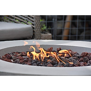 Elementi Lunar Bowl High Performance Cast Concrete Fire Pit - Propane