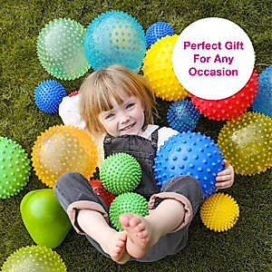Edushape Sensory Balls for Baby - 4” Transparent Color Baby Balls That Help Enhance Gross Motor Skills for Kids Aged 6 Months and Up - Pack of 4 Vibrant Colorful and Unique Textured Balls for Baby
