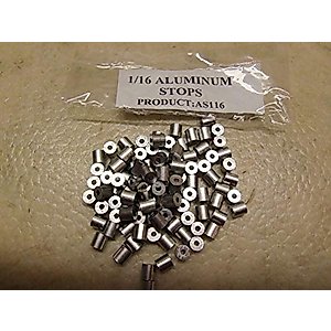 Montree Shop 100 1/16 Aluminum Cable Stops Sleeves Traps Trapping Snares (100 Pack)
