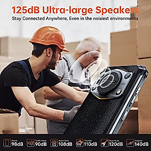 OUKITEL WP22 Rugged Smartphone Unlocked,13GB 256GB Android13 Cell Phone,10000mAh Battery 125dB Speaker 6.58" FHD+ Rugged Phone, Helio P90 48MP Camera 20MP Night Vision Mobile Phone,4G Dual Sim OTG NFC