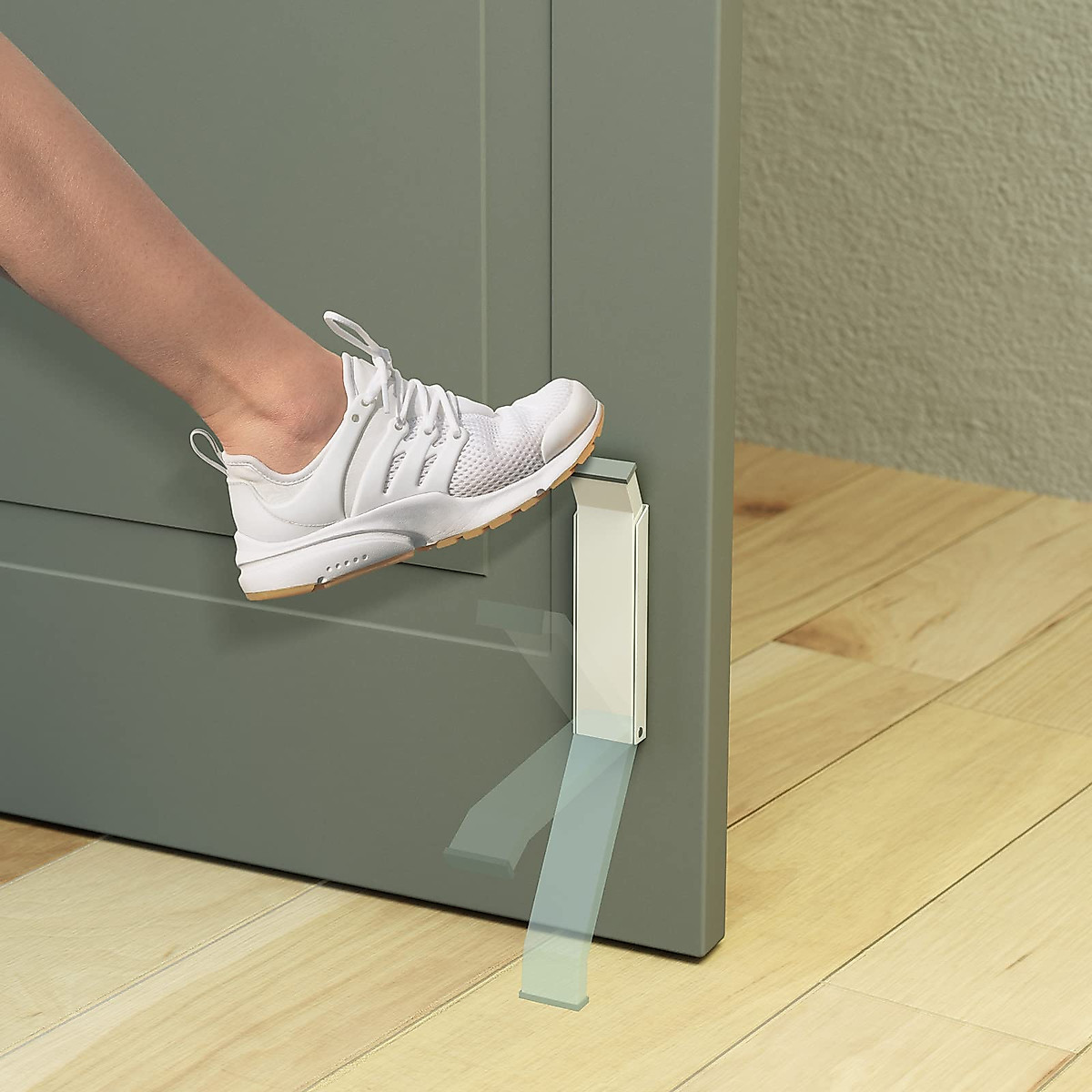 Aglaiprty Door Stopper, Door Holder, No Drilling Door Stoppers, Easy Pedal Kick Down Door Stop(White x 1 Pack)