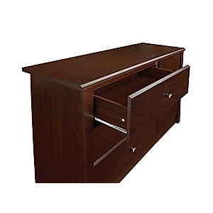 Storkcraft Crescent 3 Drawer Combo Dresser (Espresso) – Baby and Kids Bedroom Organizer, Nursery Chest, Storage Dresser With Drawers, Universal Design