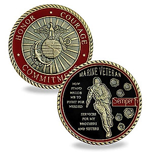 USMC Challenge Coin - Veteran Marine Corps Semper Fi Military Coin
