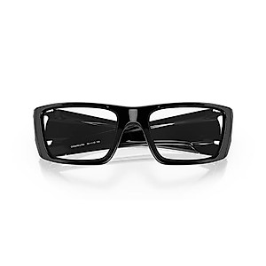 Oakley Men's OO9096 Fuel Cell Rectangular Sunglasses, Polished Black/Clear, 60 mm