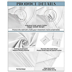 Locoowai 2 Pack Women's Workout Jackets, Long Sleeve Workout Tops with Thumb Holes, Full Zip Lightweight Running Jackets (Small)