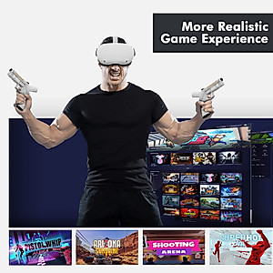 LeeCAE VR Games Shooting Game Shell Compatible with Quest 2 Touch Controller Accessories Enhanced VR Games Experience Controller case