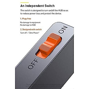 Sxdthy USB Hub, Ultra-Slim Data USB Hub, USB Type C HUB to 4K HD TF SD Card Reader Retractable Clip USB C 3.0 Adapter Dock Station Splitter