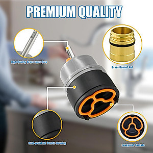 Upgrade RP50587 Cartridge for Delta DST Single-Handle Kitchen and Lavatory Faucets (36mm), with RP51503 Bonnet Nut and Allen Wrench