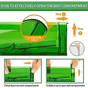 LULUCATCH Mouse Traps 2 Pack, Humane Mouse Traps, Catch Release No Kill, Easy to Set Live Mousetrap, Effective Reusable Rat Traps for Indoor Outdoor Home Use, Kids Pets Safe