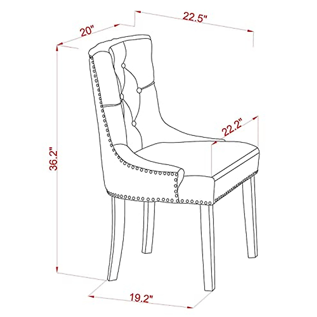 East West Furniture Dining Chairs, FRP1T02