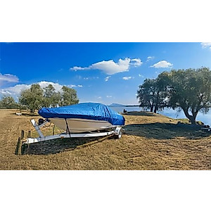 SBU Blue Boat Cover Compatible for Regal 1900 BR/1900 FASTRAC BOWRIDER W/SWPF 2010-2015, Travel Storage Mooring