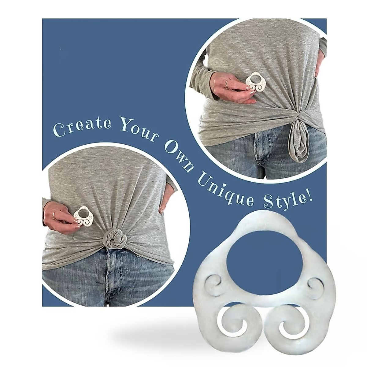 Massbea Cinch Clip, Add Fun, Fit, and Flair to, Shirt Clip for Women Clothing, Cinch Clip, Cinch Clip Easy Install Easy to Use 2PCS