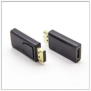 4K DisplayPort to HDMI Adapter, DP PC to HDMI Converter Display Port (Male) to HDMI (Female) Adapter (2K 60Hz, 1080p 120Hz) Uni-Directional High-Speed DP Compatible for HP, Dell, GPU, andMore