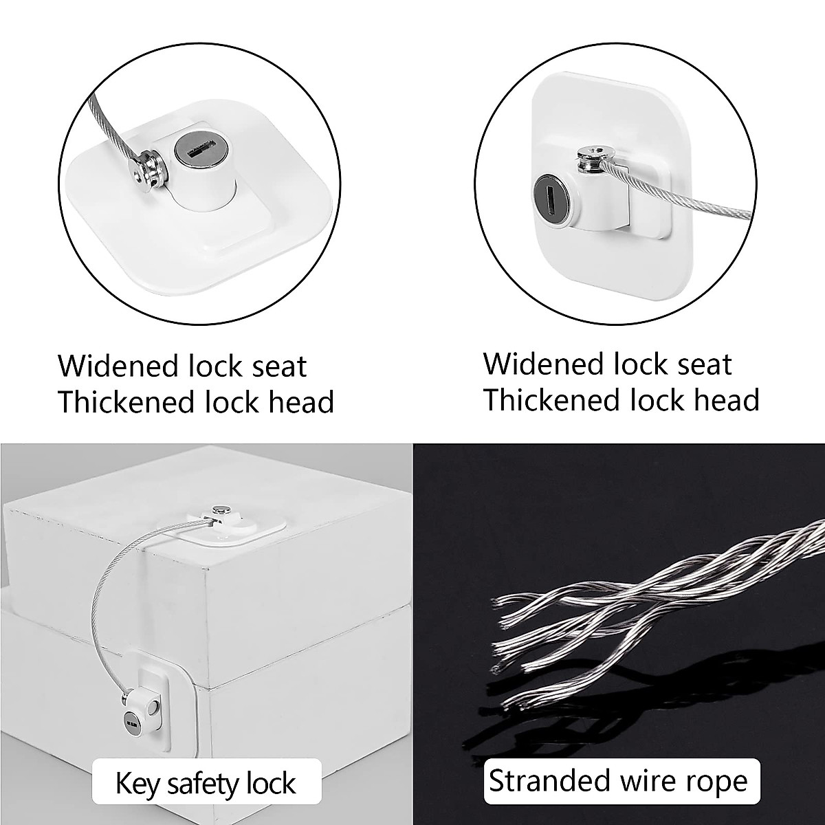 PTLOCKMY Protects Locks from Children's Window Accidents and cabinets, Fridge Doors Being Opened, Fridge Lock Strong Adhesive (Fridge Lock - White 1Pack)