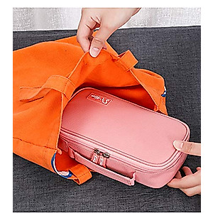 Pencil Case Large Capacity Pen Case School Large Storage Pencil Pouch Organizer case (Pink)…