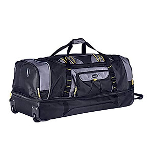 TPRC Sierra Madre II Upright Rolling Duffel Bag, Black/Gray, 36-Inch