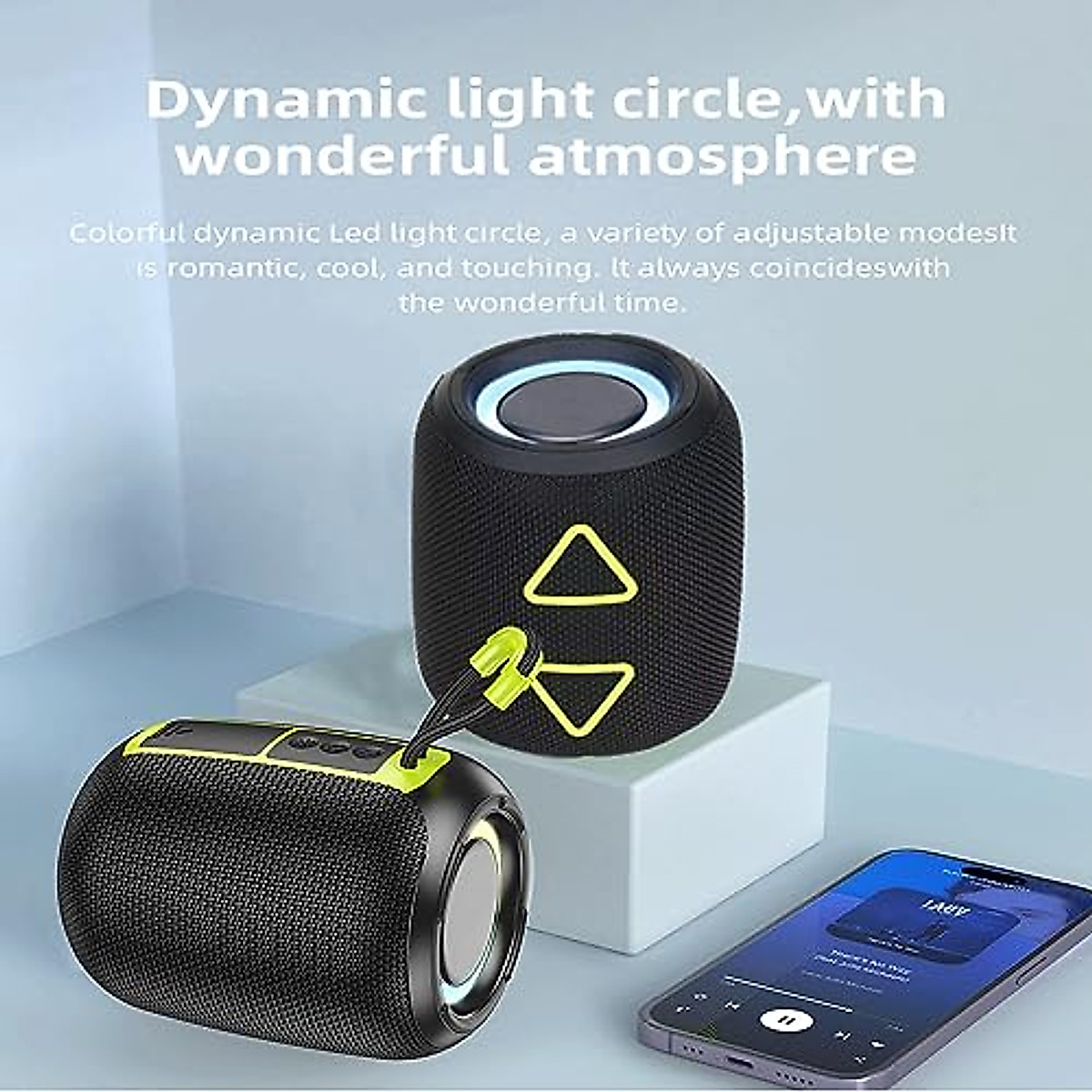 TGUCITESEN Bluetooth Portable Speaker,Wireless Bluetooth Speakers V5.1USB Card,Wireless Speakers with Bluetooth,Micro SD Card,for Outdoor,Travel,Beach,Camping,Indoor Black (X1)