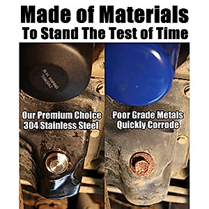 Votex - Made in USA - M18 x 1.5MM Magnetic Engine Magnetic Oil Drain Plug fits BMW, Land Rover, Porsche, Volvo - Stainless Steel - Part Number DP007